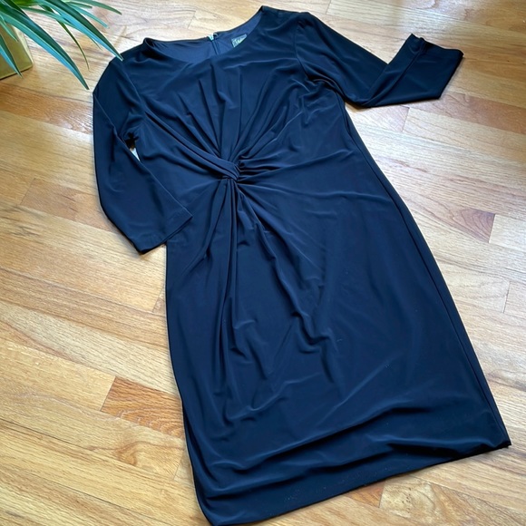 Taylor | Dresses | Black Twist Dressgreat For Fall | Poshmark